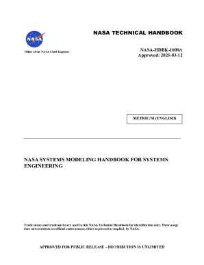 Fillable Online Nasa Systems Modeling Handbook for Systems Engineering ...