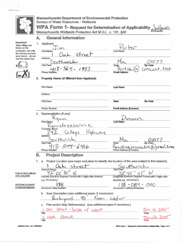 Fillable Online Massachusetts Wetlands Protection Act M.g.l. C. 131 ...