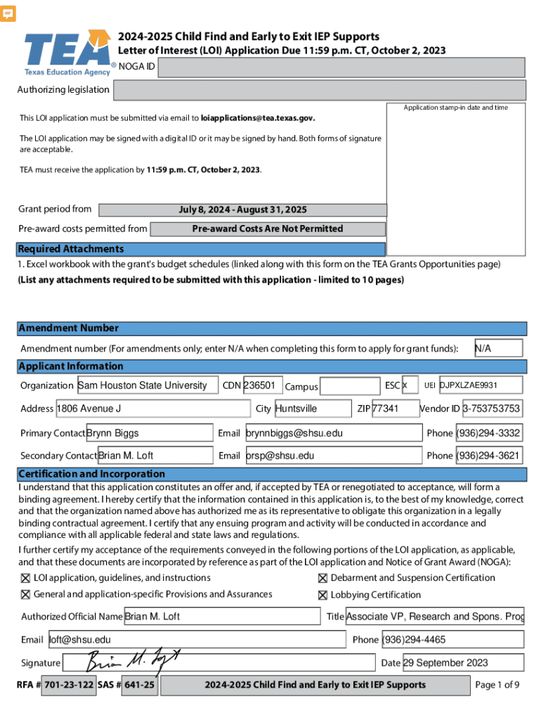 Fillable Online Child Find and Early to Exit Iep Supports - Loi ...