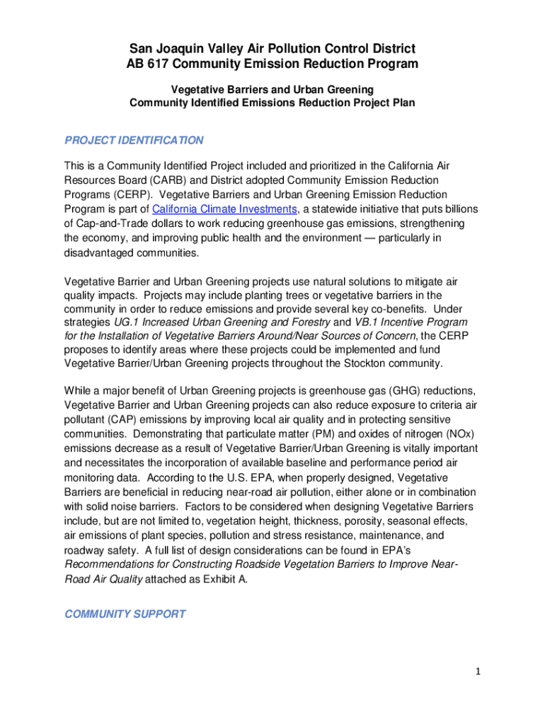 Fillable Online Ab 617 Community Emission Reduction Program Fax Email ...