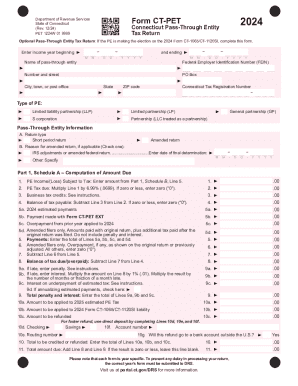 Fillable Online Connecticut Pass-through Entity Tax Return Fax Email Print - pdfFiller