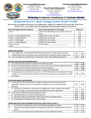 Fillable Online Residential Ev Charging Station Permit Checklist Fax ...
