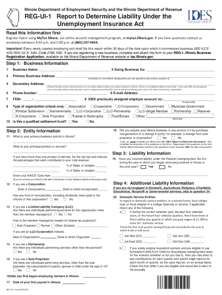 Fillable Online Report to Determine Liability Under the Unemployment ...