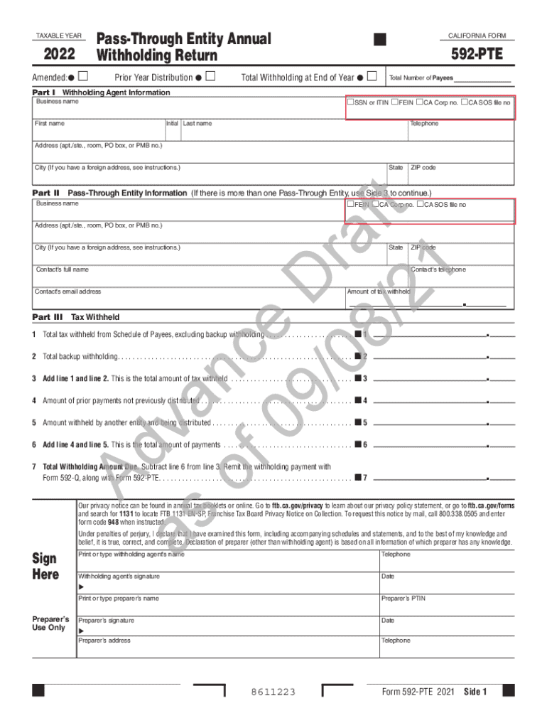 Fillable Online Pass-through Entity Annual Withholding Return Fax Email ...