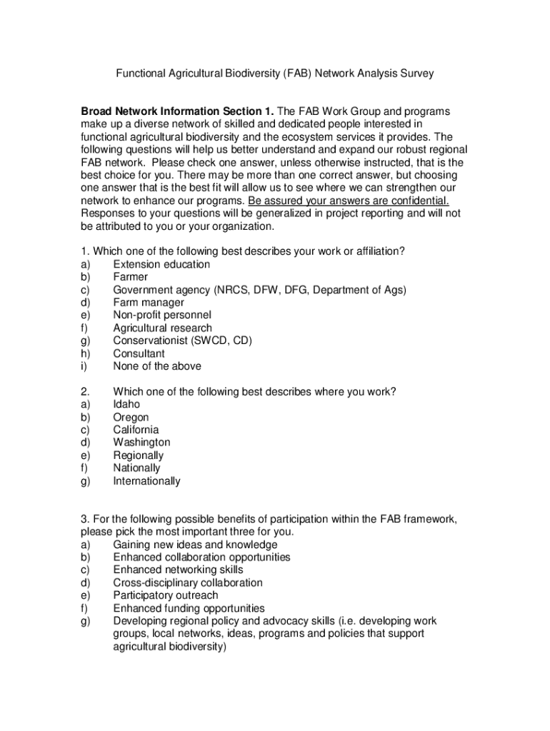 Fillable Online Fab Network Mapping Survey Fax Email Print - pdfFiller