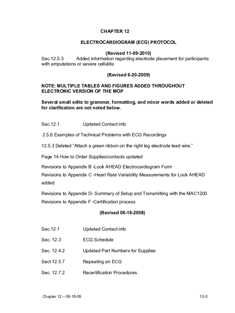 Fillable Online ELECTROCARDIOGRAM (ECG) PROTOCOL Fax Email Print ...