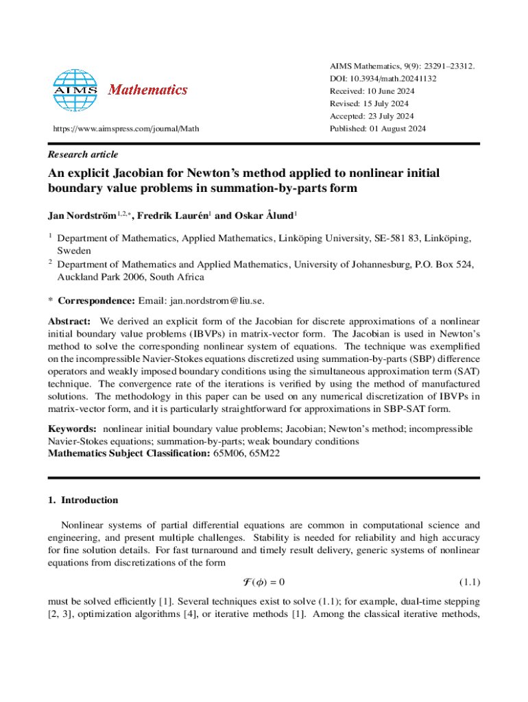 Fillable Online AIMS Mathematics, 9(9): 2329123312 Fax Email Print - pdfFiller