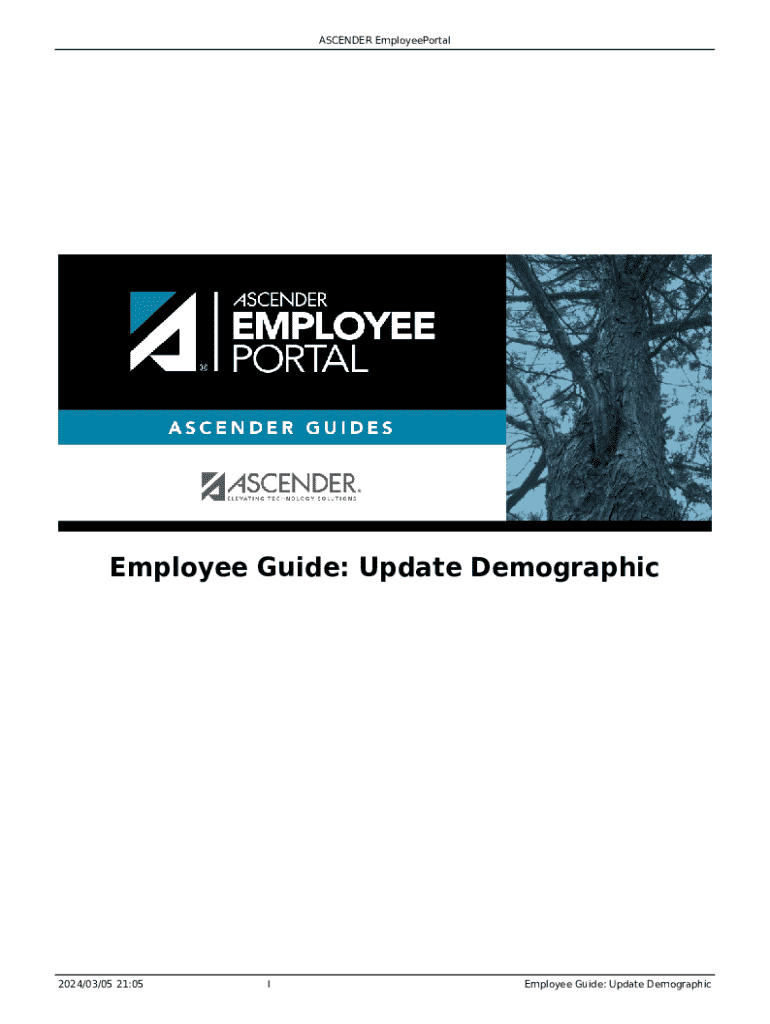 Fillable Online Employee Guide: Update Demographic Fax Email Print - pdfFiller