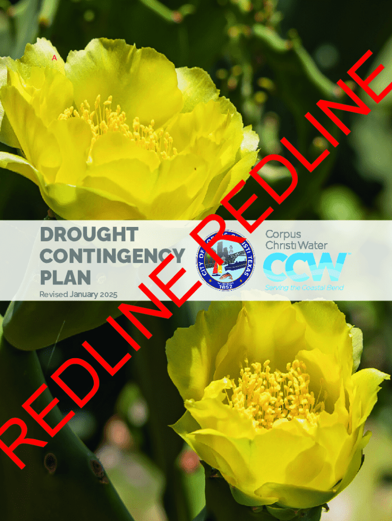 Fillable Online Red Line Drought Contingency Plan Fax Email Print ...