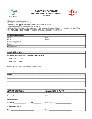 Fillable Online Macerich Employee Validation Request Form Ps7 & Ps8 Fax Email Print - pdfFiller