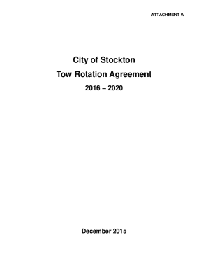 Fillable Online City of Stockton Tow Rotation Agreement 2016 – 2020 Fax ...