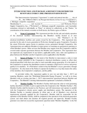 Fillable Online Interconnection and Purchase Agreement – Distributed ...
