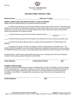 Fillable Online 2025-2026 Parent Refusal Form Fax Email Print - pdfFiller