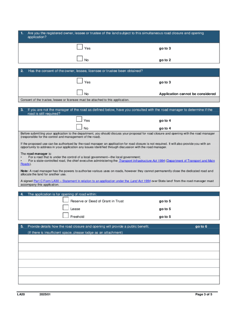 Fillable Online Simultaneous Road Closure and Opening Application Fax Email Print - pdfFiller