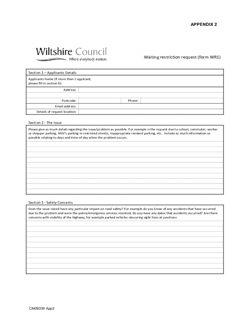 Fillable Online Waiting Restriction Request Form Fax Email Print ...