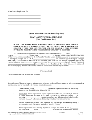 Loan Modification Agreement Doc Template | pdfFiller