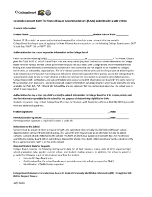 Fillable Online Colorado Consent Form for State Allowed Accommodations ...
