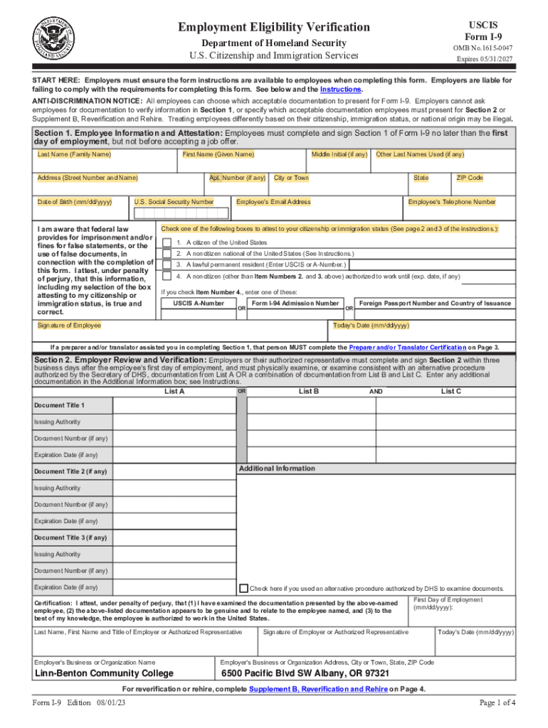 Fillable Online Employment Eligibility Verification Fax Email Print - pdfFiller
