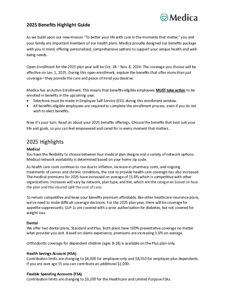 Fillable Online 2025 Benefits Highlight Guide Fax Email Print - pdfFiller