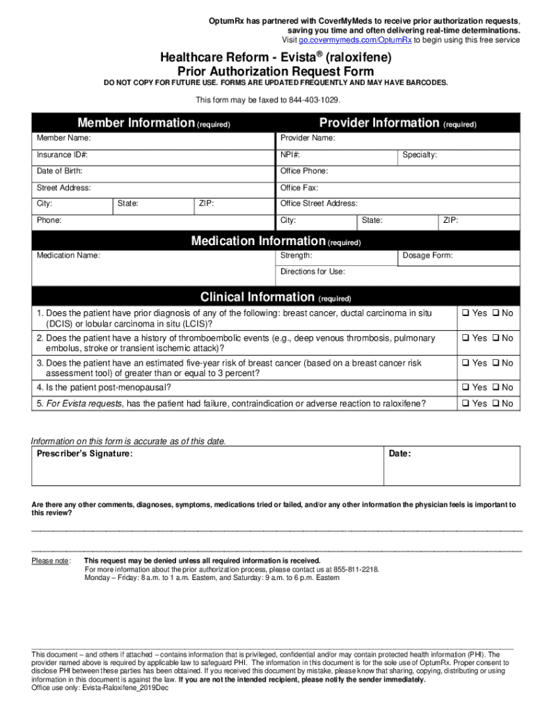 Fillable Online Does the patient have prior diagnosis of any of the following: breast cancer ...