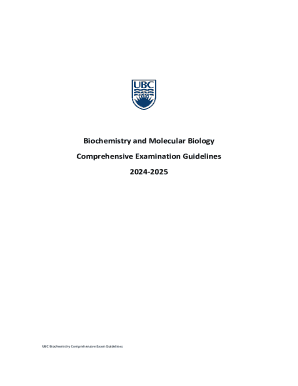 Fillable Online Ubc Biochemistry Comprehensive Exam Guidelines 2024 ...