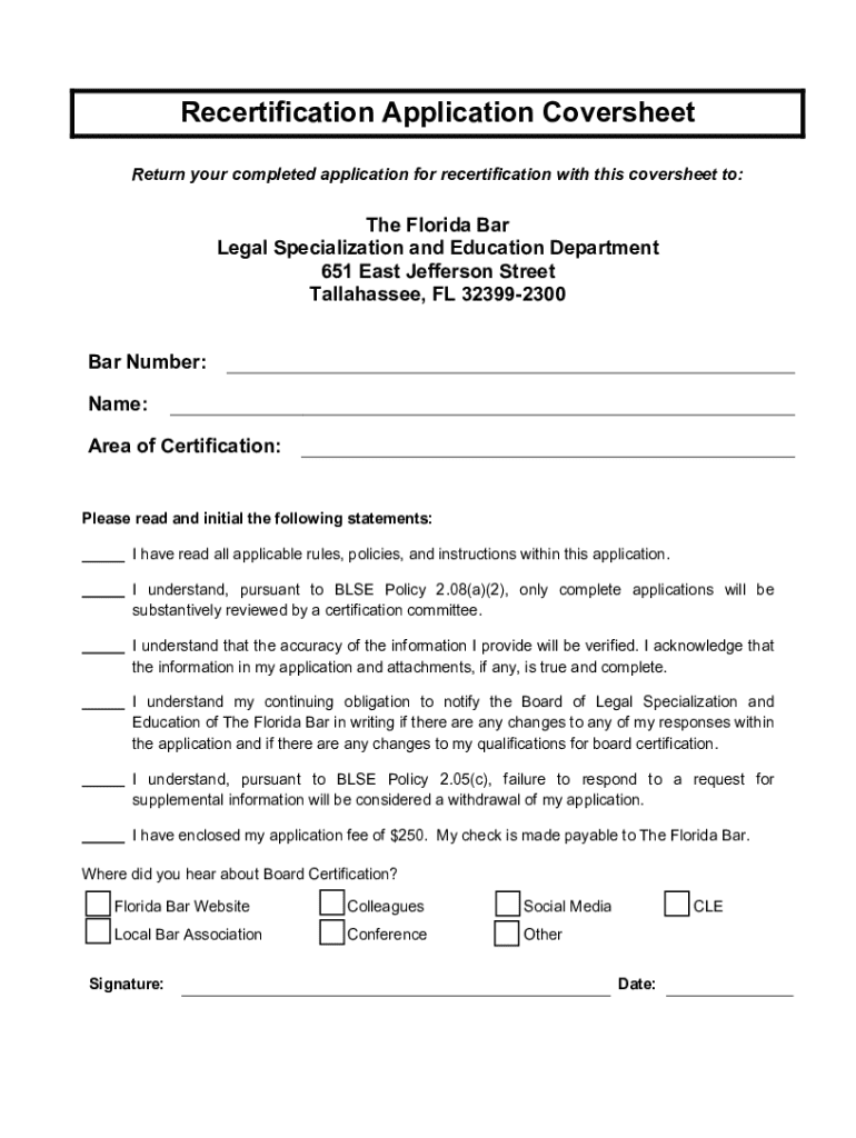 Fillable Online City, County and Local Government Law Recertification ...