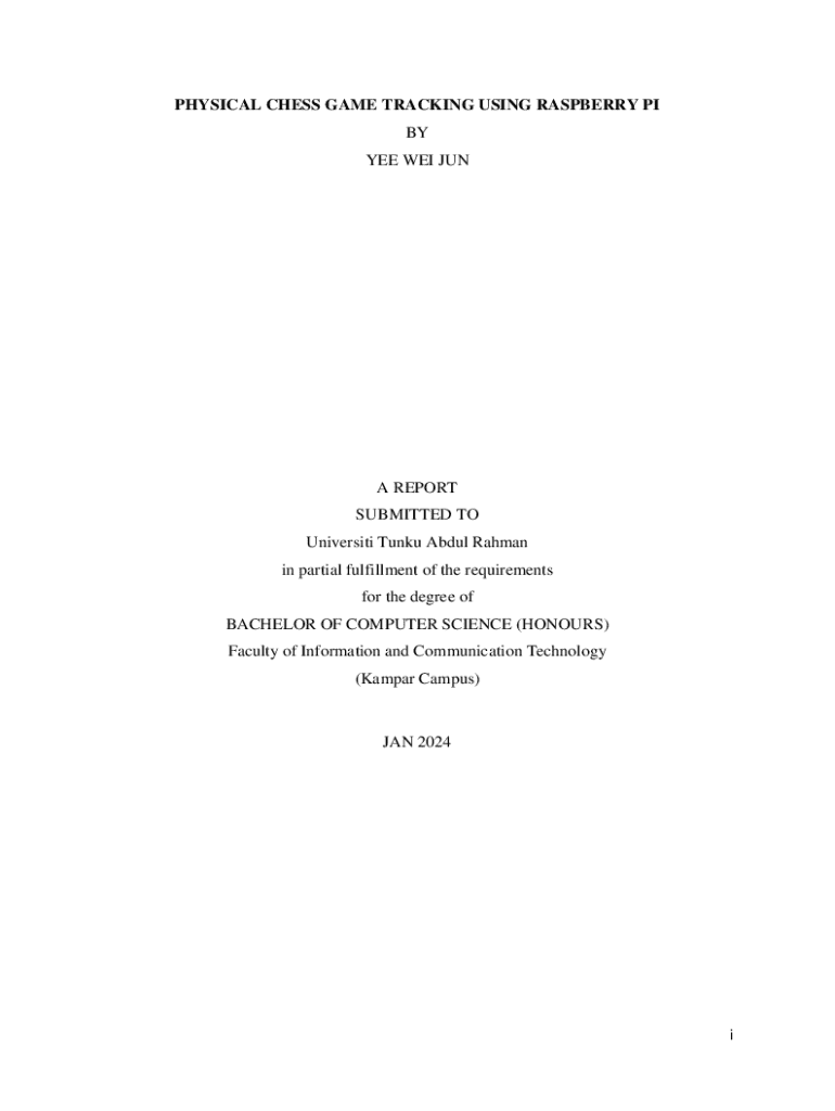 Fillable Online Physical Chess Game Tracking Using Raspberry Pi Fax Email Print Pdffiller