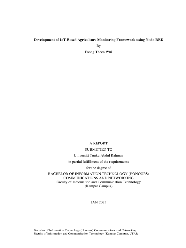 Fillable Online Development of Iot-based Agriculture Monitoring ...