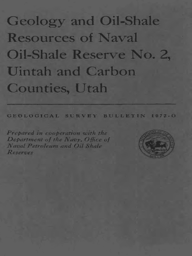 Fillable Online Geology and Oil-shale Resources of Naval Oil-shale ...