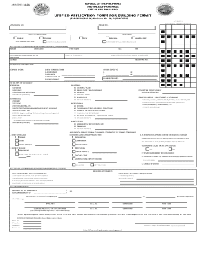 Fillable Online Unified Application Form for Building Permit Fax Email ...