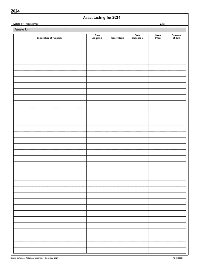 Fillable Online 2024 Tax Organizer for Estates and Trusts Fax Email ...