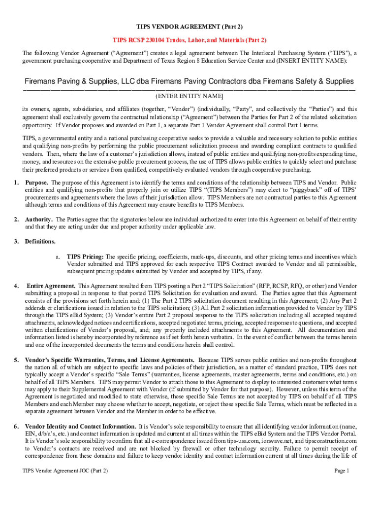 Fillable Online Tips Rcsp 230104 Trades, Labor, and Materials (part 2) Fax Email Print - pdfFiller