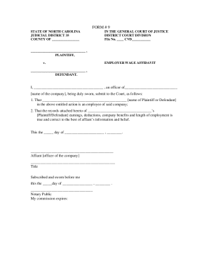 Fillable Online Employer Wage Affidavit Fax Email Print - pdfFiller