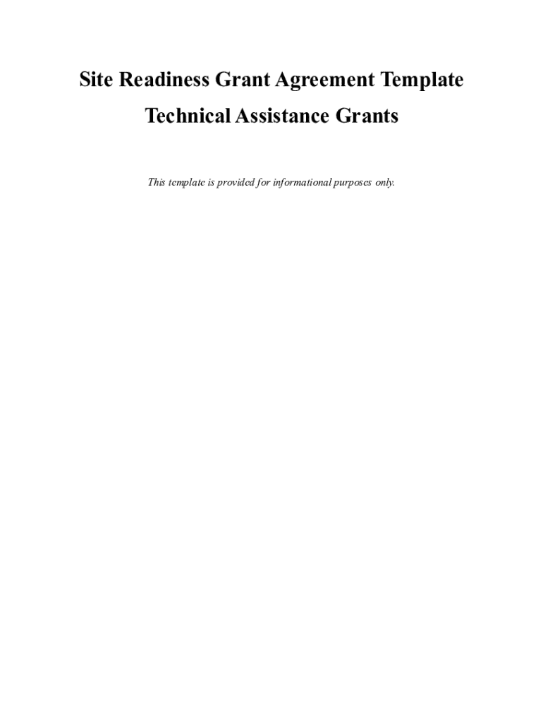 Fillable Online Commonwealth Site Readiness Program Grant Agreement Fax ...