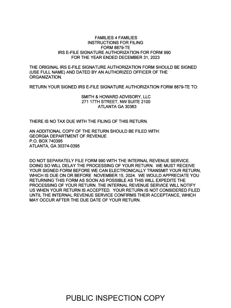 Fillable Online Irs E-file Signature Authorization for a Tax Exempt ...