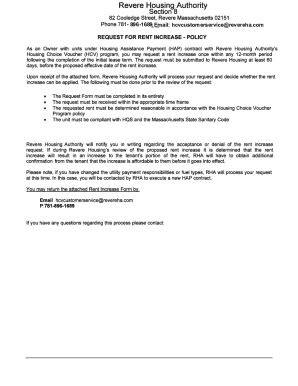 Fillable Online Rent Increase Request Form Fax Email Print - pdfFiller