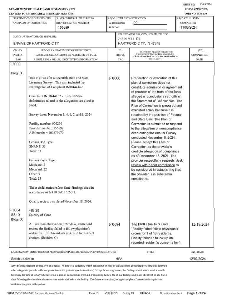 Fillable Online Cms-2567 Fax Email Print - pdfFiller