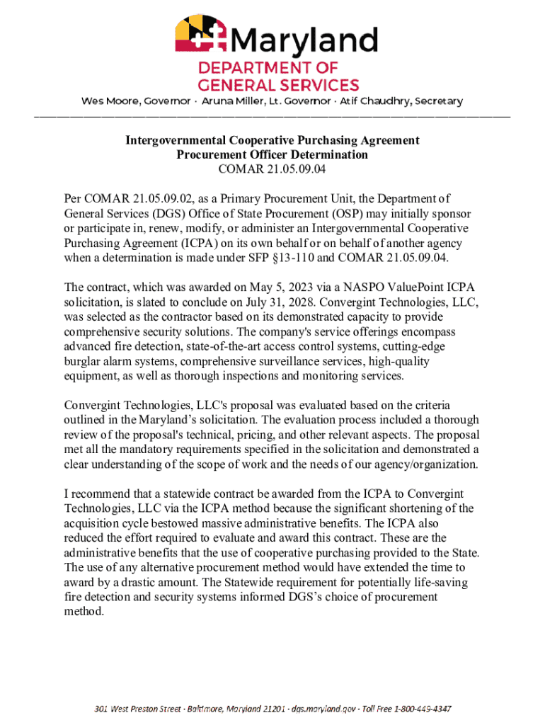 Fillable Online Intergovernmental Cooperative Purchasing Agreement Fax ...