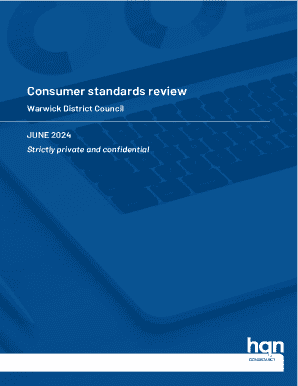 Fillable Online Consumer Standards Review Fax Email Print - pdfFiller