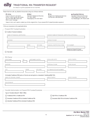 Fillable Online Traditional Ira Transfer Request Fax Email Print ...
