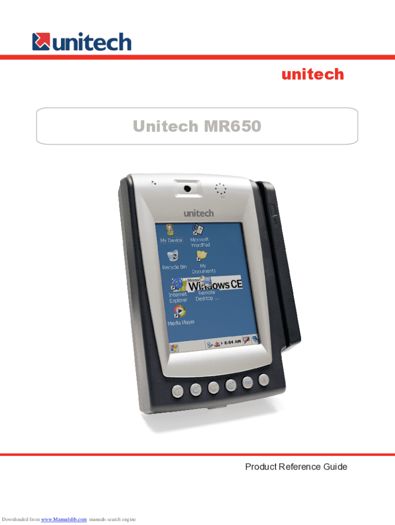 Fillable Online Unitech Mr650 Fax Email Print - pdfFiller