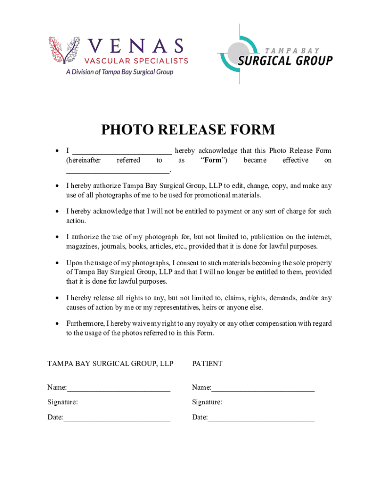Fillable Online Photo Release Authorization Fax Email Print - pdfFiller