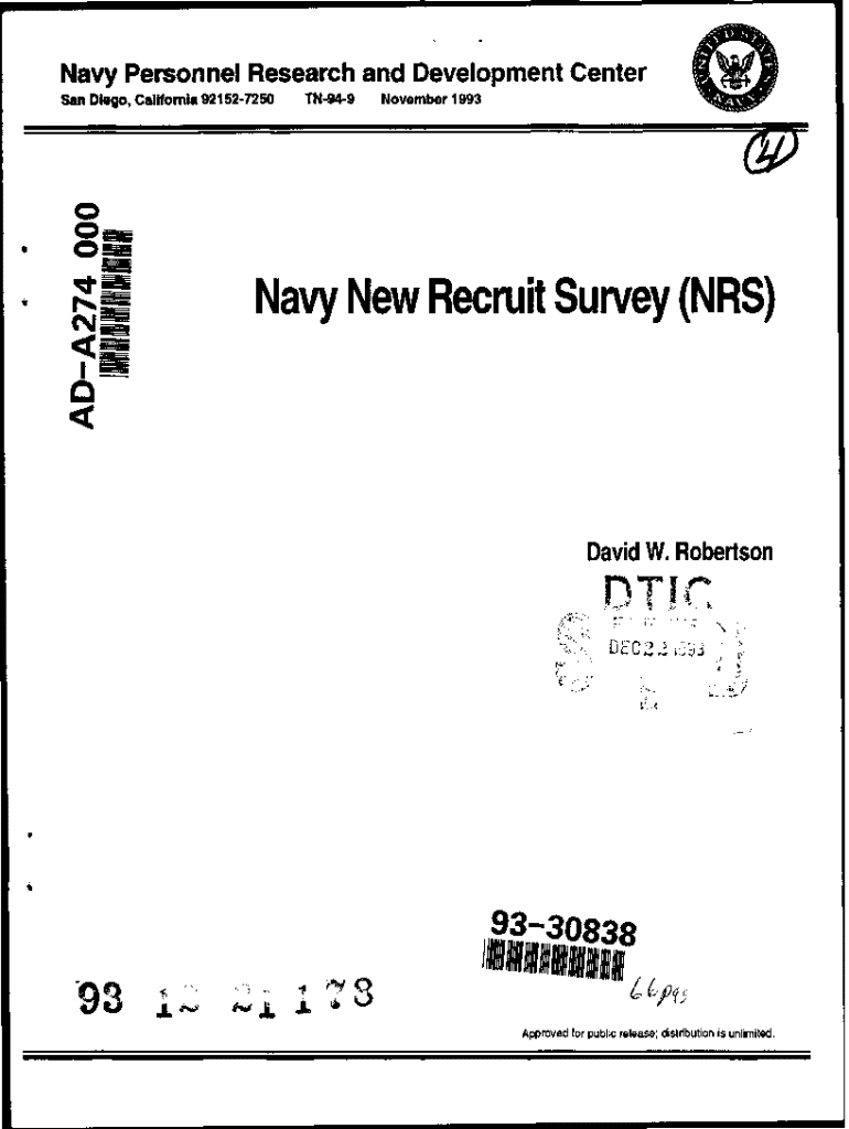 Fillable Online Navy New Recruit Survey (nrs) Fax Email Print - pdfFiller