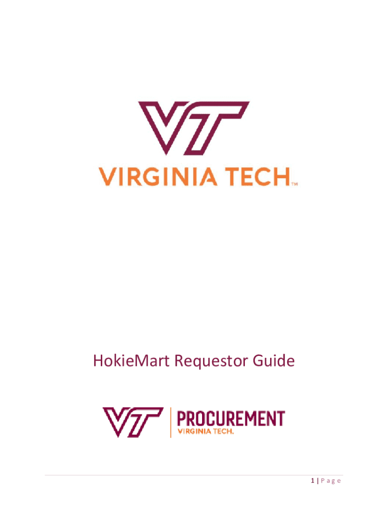 Fillable Online Hokiemart Requestor Guide Fax Email Print - pdfFiller