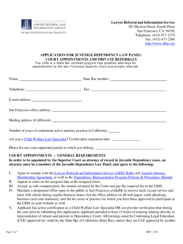 Fillable Online Lawyer Referral and Information Service Fax Email Print - pdfFiller