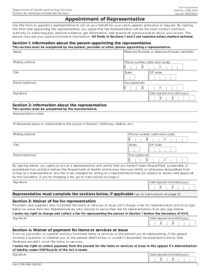Fillable Online Appointment of Representative Form Fax Email Print ...