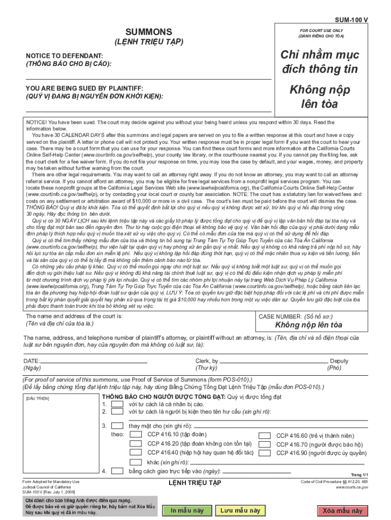 Fillable Online Summons Fax Email Print - pdfFiller