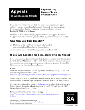 Fillable Online Representing Yourself in an Eviction Case - Appeals in ...