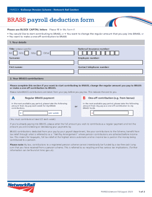 Fillable Online Pm602a Railways Pension Scheme - Network Rail Section ...