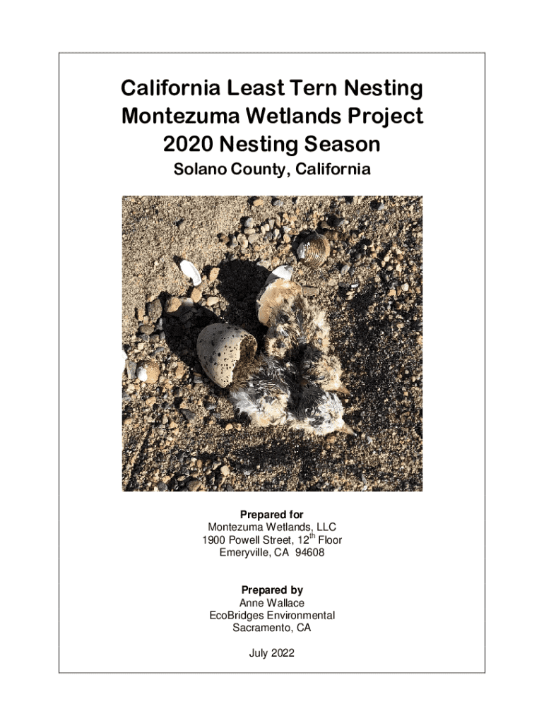 Fillable Online Montezuma Wetlands Project 2020 Nesting Season Fax ...